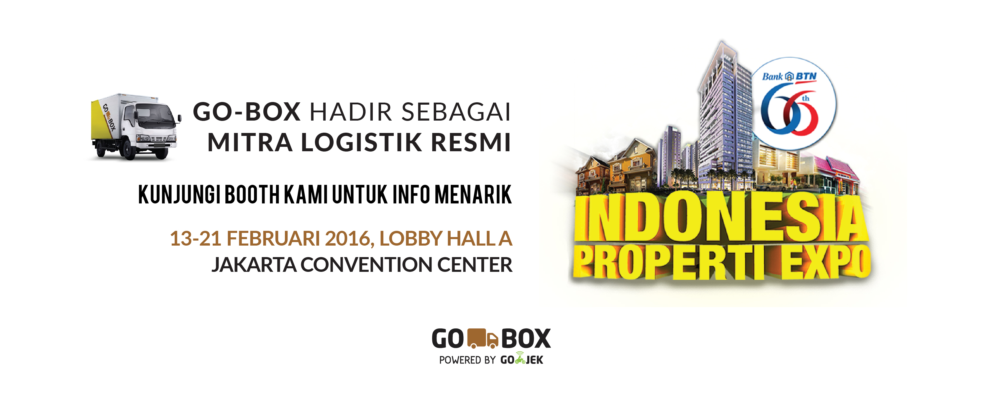GO-BOX sebagai Mitra Logistik Resmi di Indonesia Properti Expo 2016